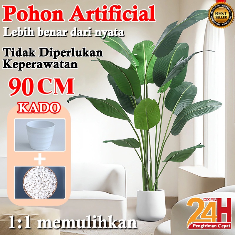 Jual 【Kemiripan 99%】daun artificial/tanaman hias plastik/bunga hiasan ...