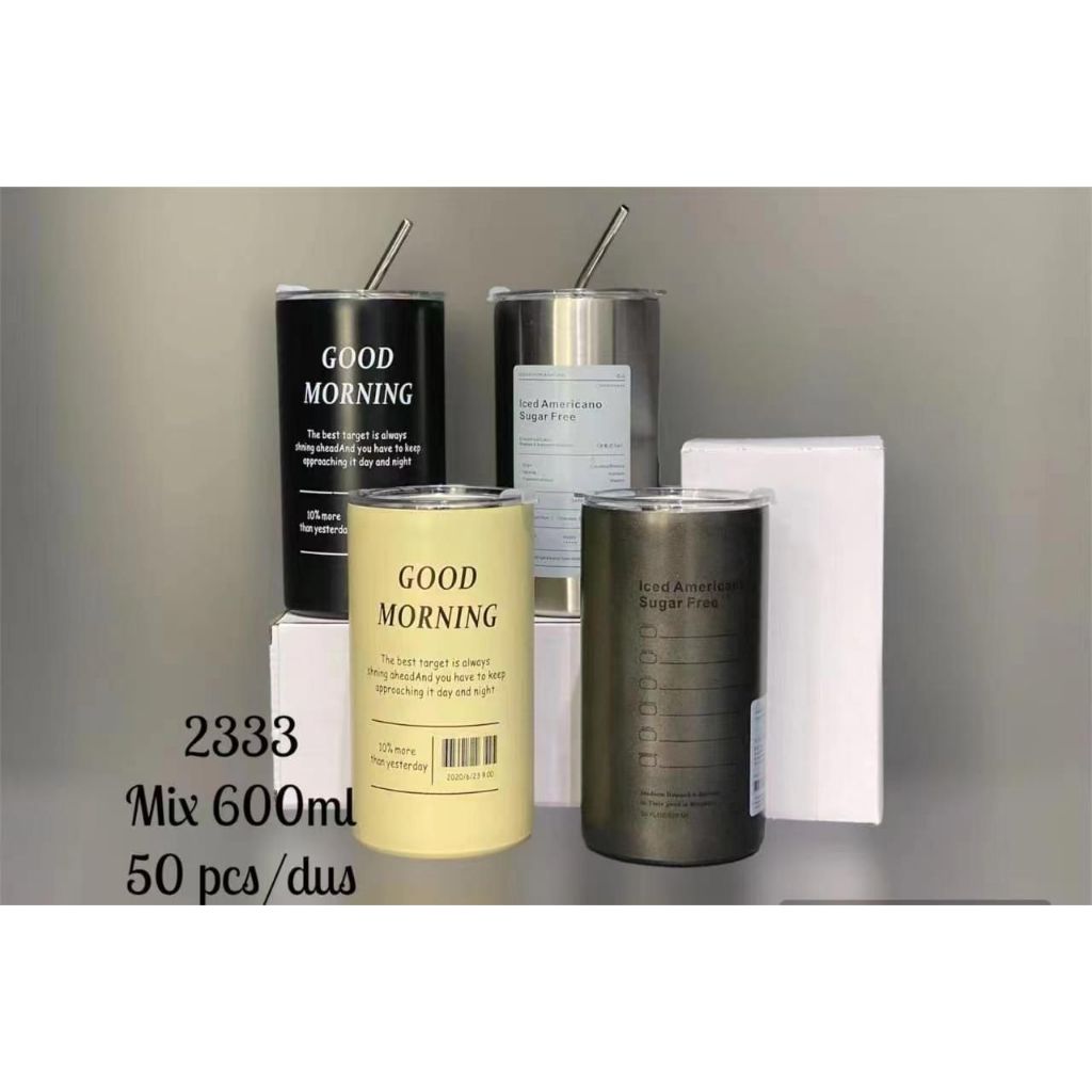 Jual Tumbler Ice Americano Sugar Free 600 ML | Termos Tumblr Stainless ...