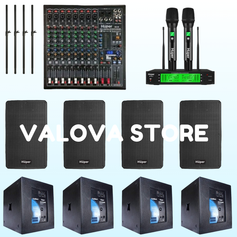 Jual Paket 4 soundsystem Huper QA15A + Sub SRP118SE + Huper IG8 ...