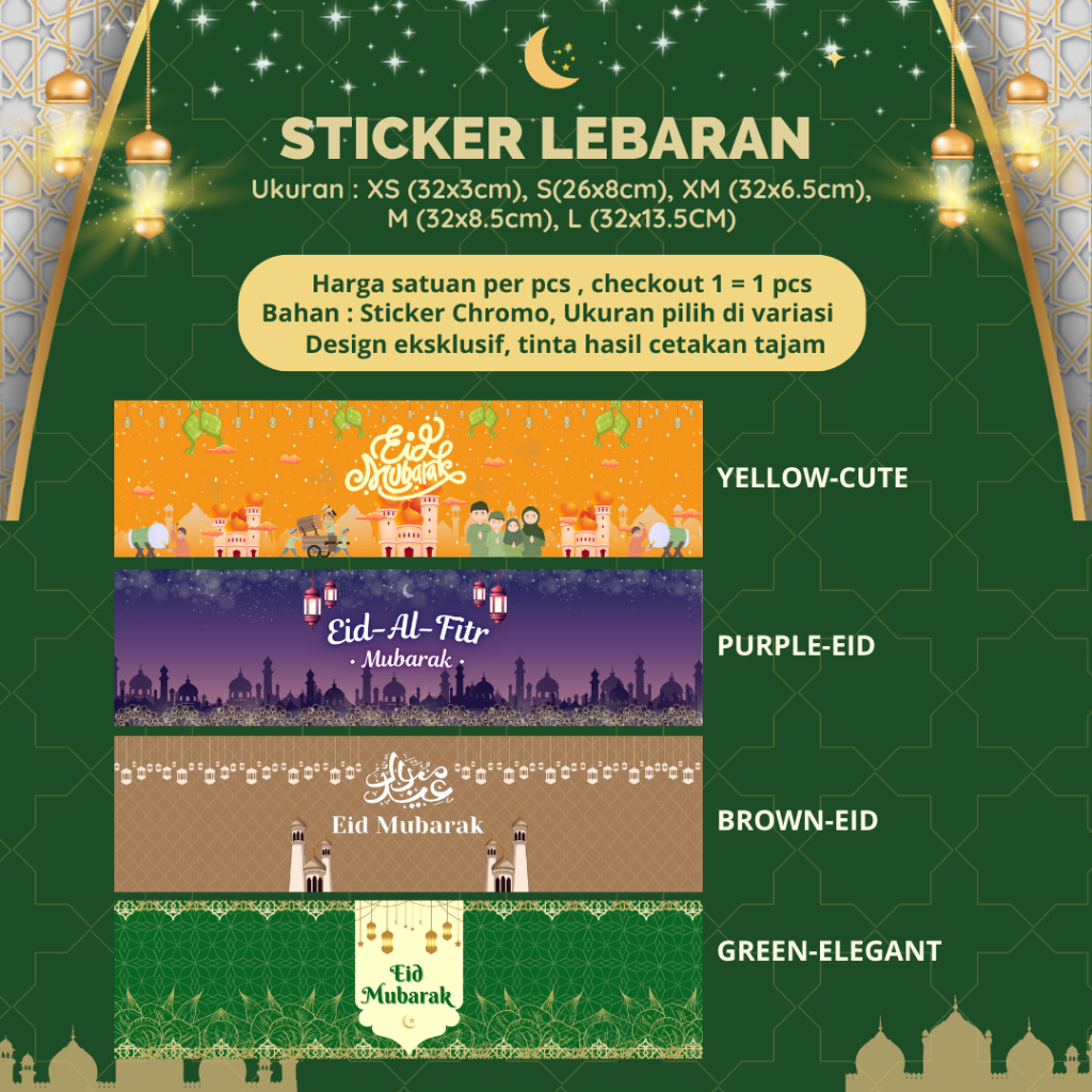 Jual Sticker Lebaran Stiker Toples Kue Lebaran 2025 Label Toples Idul ...