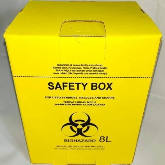 Jual Safety Box 8 Liter Safety Box Medis 8 L Tempat Sampah Medis 8L ...