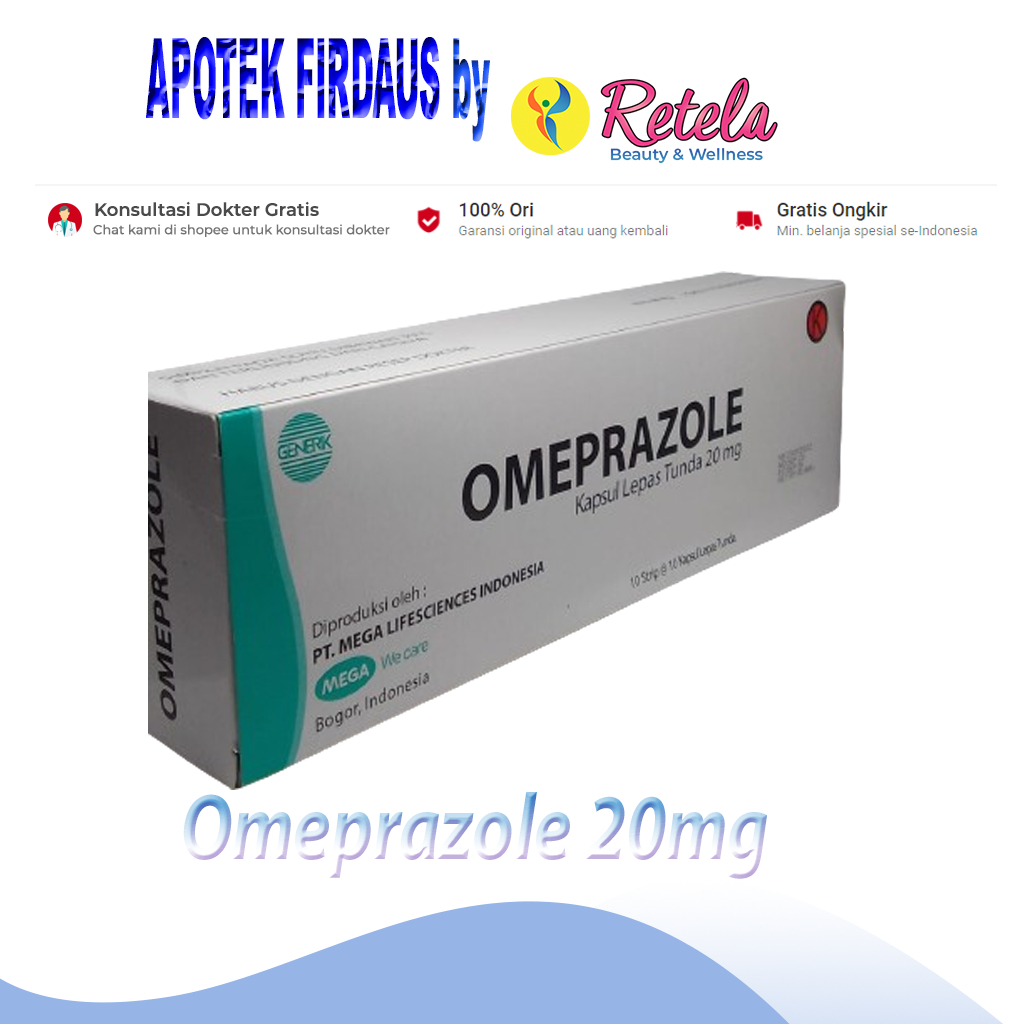 Jual OMEPRAZOLE 20MG STRIP 10 CAPSUL /BOX 10 STRIP 100 KAPSUL | Shopee ...