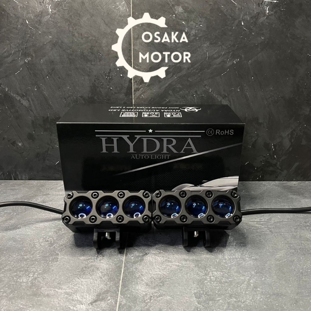 Jual Mini Projie HV3 BLACK Edition Hydra Blue Lens Lampu Tembak HYDRA 3 Mata Demon Eyes Devil ...