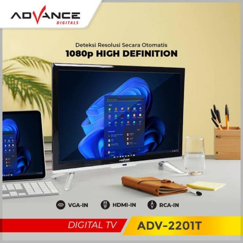 Jual LED TV Advance 22 inch Digital ADV - 2201T ( FREE PACKING KAYU) | Shopee Indonesia