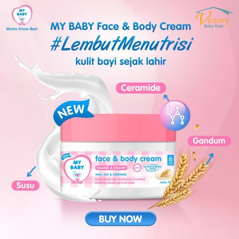 Jual MY BABY Face & Body Cream Nourish & Smooth - Cream Lotion Ceramide ...