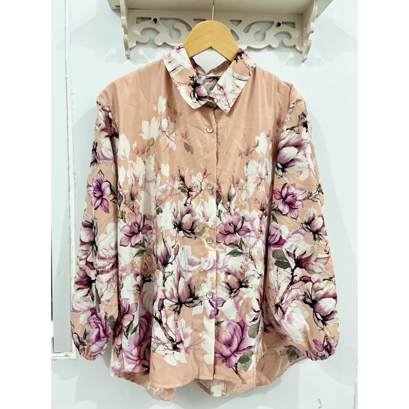 Jual BLOUSE MOTIF BUNGA / Blouse motif / atasan bunga / korean blouse ...