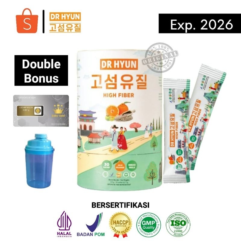 Jual dr hyun high fiber drink kaya serat bebas gula diet sehat alami 1 ...
