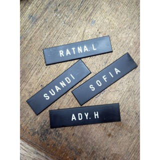 Jual papan nama pdh non fiber l papan nama biasa l name tag grafir doff ...