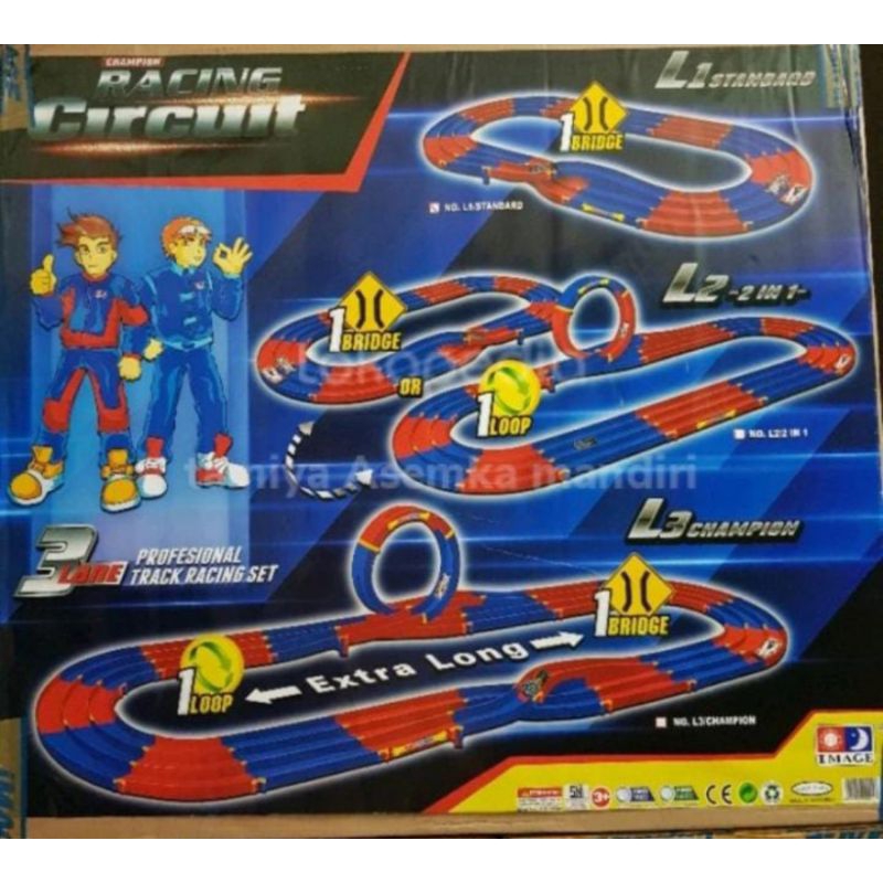 Jual TREK ARENA JALANAN TAMIYA 3 JALUR SET TRACK IMAGE [L3 TRACK EXTRA ...