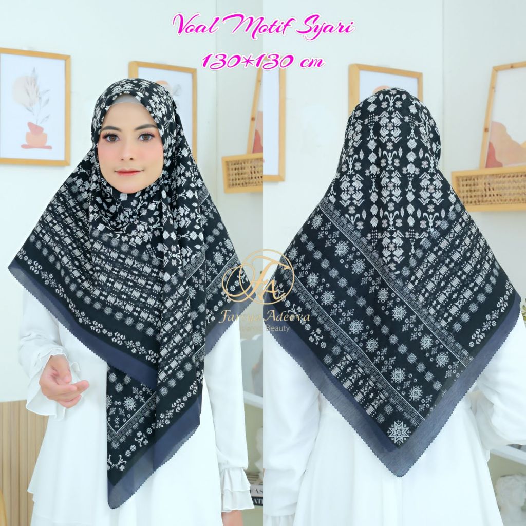 Jual Hijab Motif Syari Terbaru Segiempat motif syari Lasercut 130x130 ...