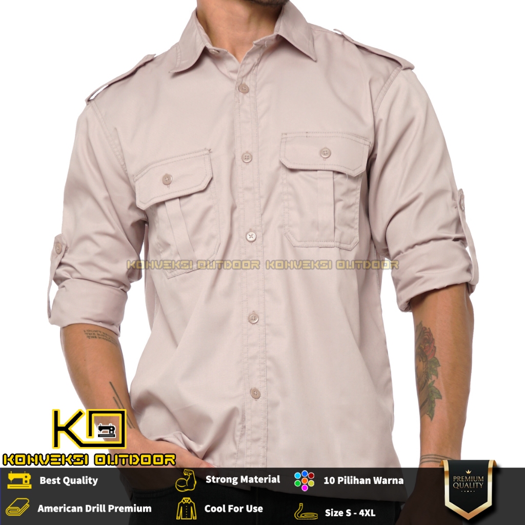 Jual BAJU KEMEJA PDH PDL PRIA WANITA LAPANGAN LENGAN PANJANG - Seragam Kerja Tactical Kantor ...