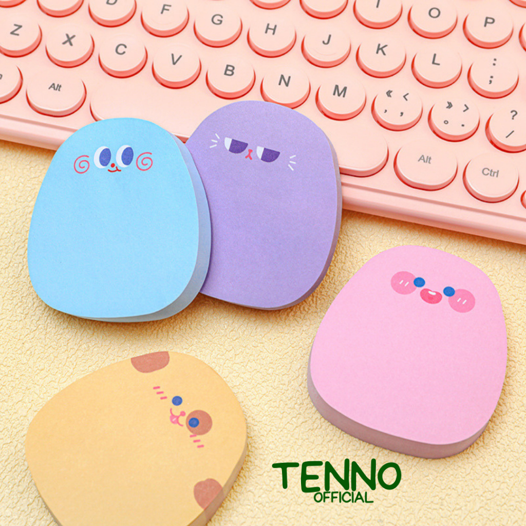 Jual TENNO Sticky Notes Model Telur Isi 60 Lembar Aesthetic Stick Note ...