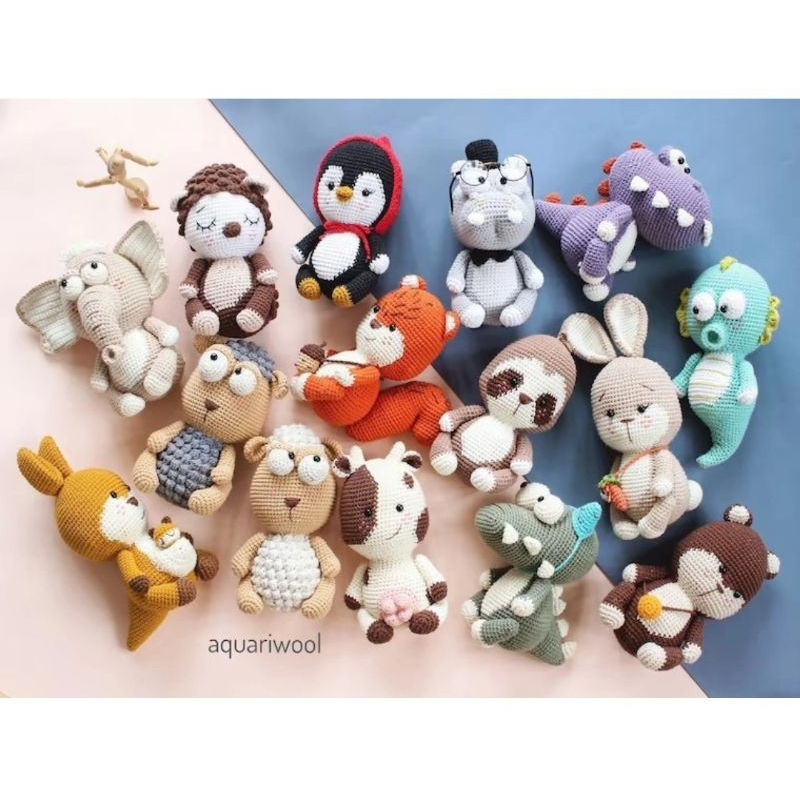 Jual Amigurumi crochet pdf pattern aquariwool pola boneka rajut ...