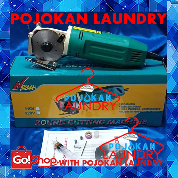 Jual Mesin Potong Bahan /Mesin Potong Kain Servo 70mm/Portable Round ...