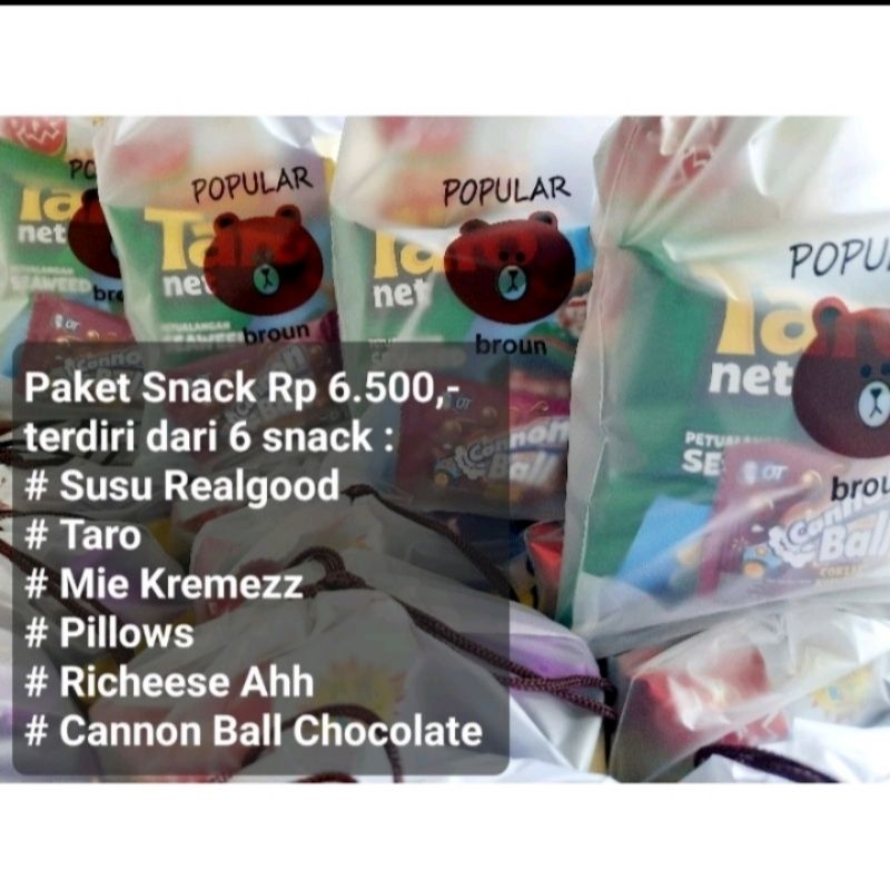 Jual Paket Snack Ulang Tahun / Pouch Hampers Mini / bingkisan Ulang ...