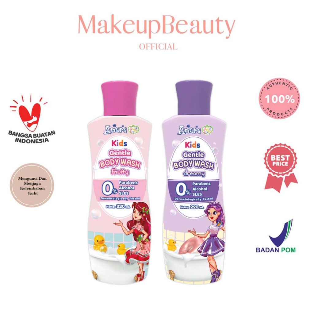 Jual AMARA Kids Gentle Body Wash Dreamy | Fruity 220ml | Shopee Indonesia