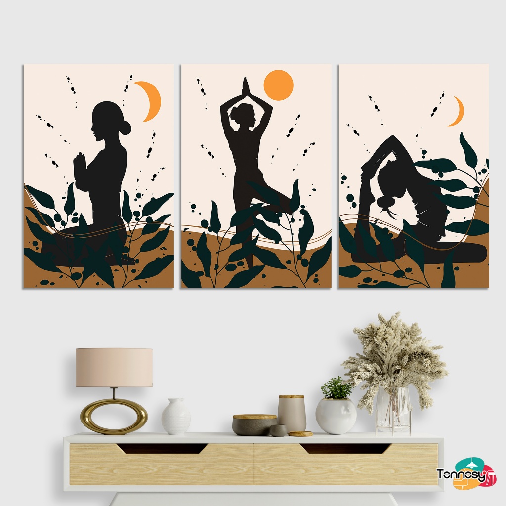 Jual TENNESY HIASAN DINDING SILOUTE YOGA ETNIC 20x30CM WALL DECOR ...