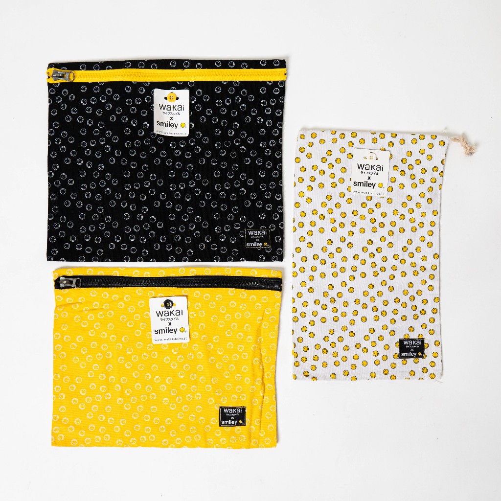 Jual Wakai Smiley Shoe Pouch 3 Colors | Shopee Indonesia