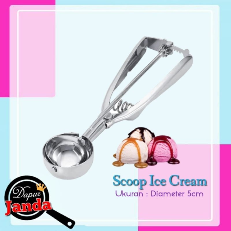 Jual Sendok Scoop Ice Cream Stainless Sekop Skop Es krim | Shopee Indonesia