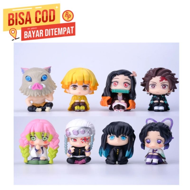 Jual TERMURAH Demon Slayer Kimetsu no Yaiba Sitting Chibi Action Figure ...