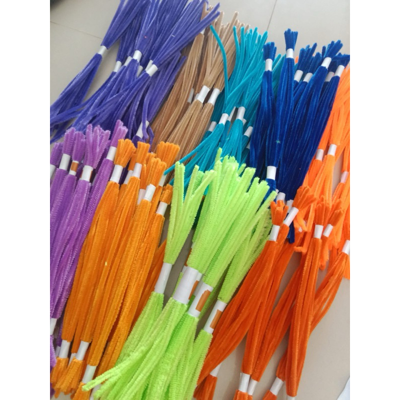 Jual Kawat bulu Mercy pipe cleaner 10 pcs handmade warna warni bunga ...