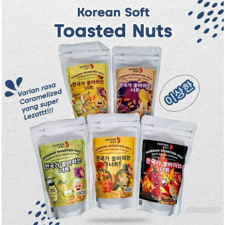 Jual Snack Viral Daefood Korean Soft Toasted Nuts, Kacang Panggang ...