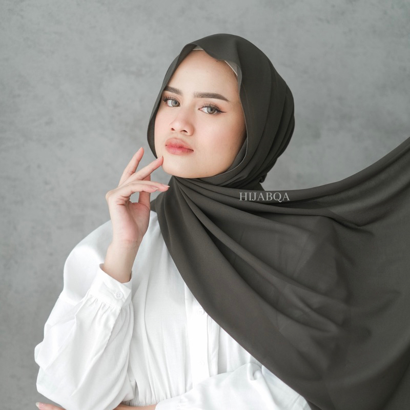 Jual HIJABQA - Pashmina Basic Ceruty Babydoll Polos | Shopee Indonesia