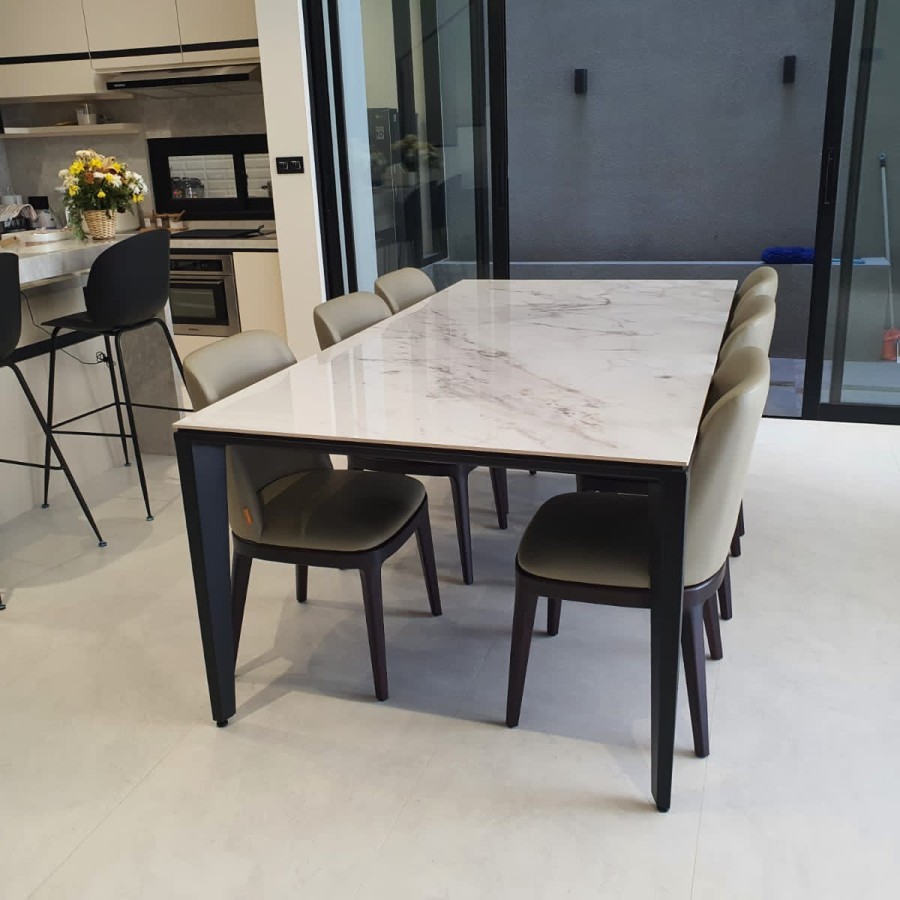 Jual Meja makan custom quadra/niro/marmer | Shopee Indonesia