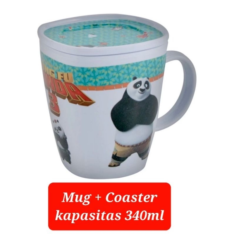 Jual mug kungfu panda gelas anak kungfu panda botol minum anak kungfu ...