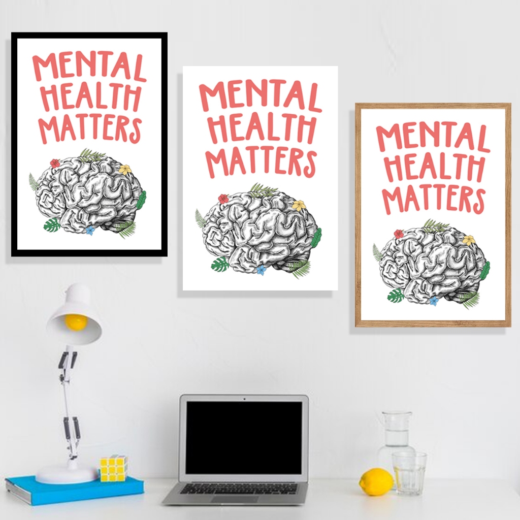 Jual Hiasan dinding Quotes Mental Health Matters wall decor kayu ...