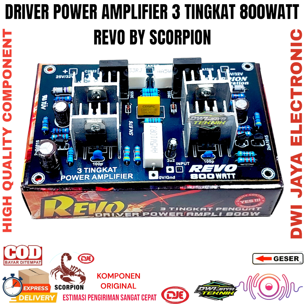 Jual Driver power ampli 800W 3 Tingkat 3 Stage Revo By Scorpion ...