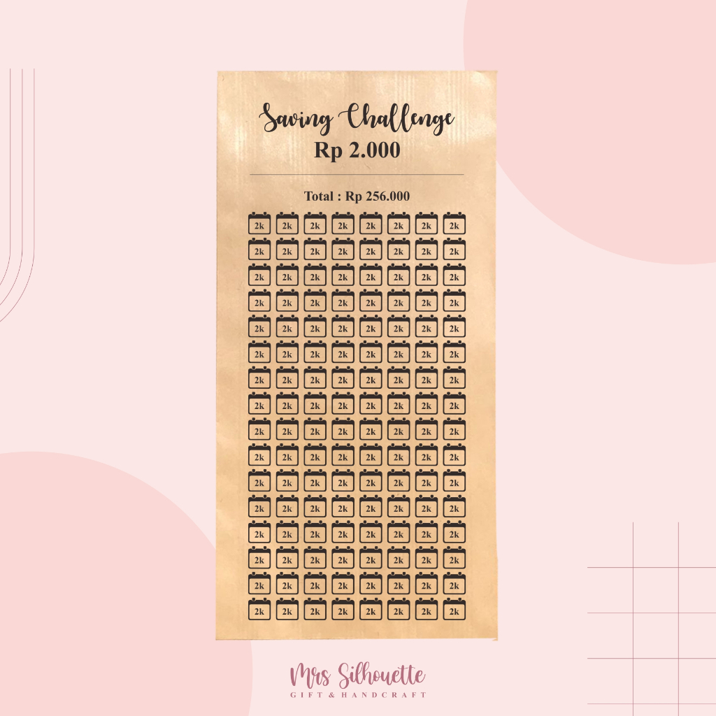 Jual AMPLOP TARGET / SAVING CHALLENGE / MENABUNG / TABUNGAN / 30 HARI ...