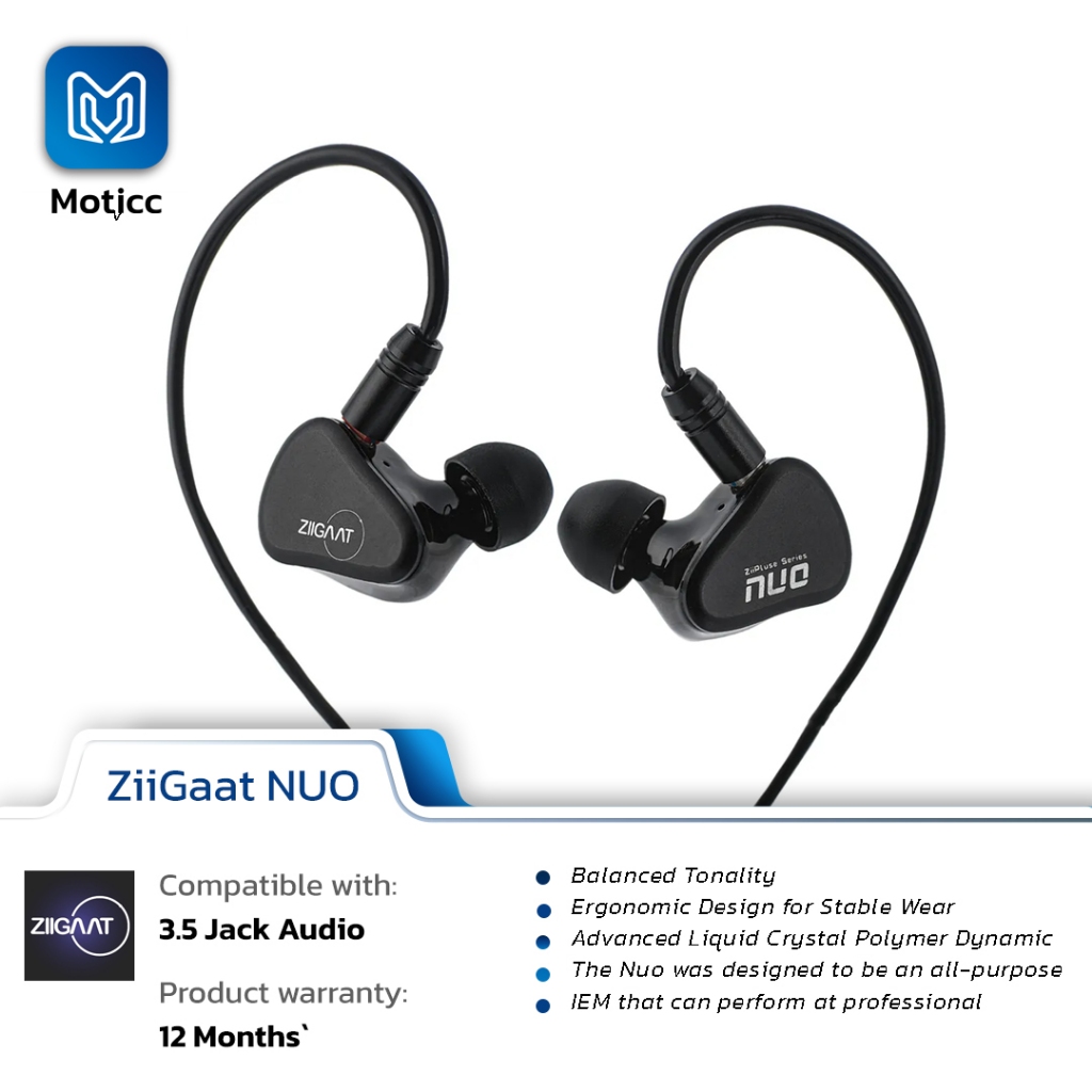 Jual ZIIGAAT NUO High Performance 10mm LCP Dynamic Driver IEMs Earphone ...