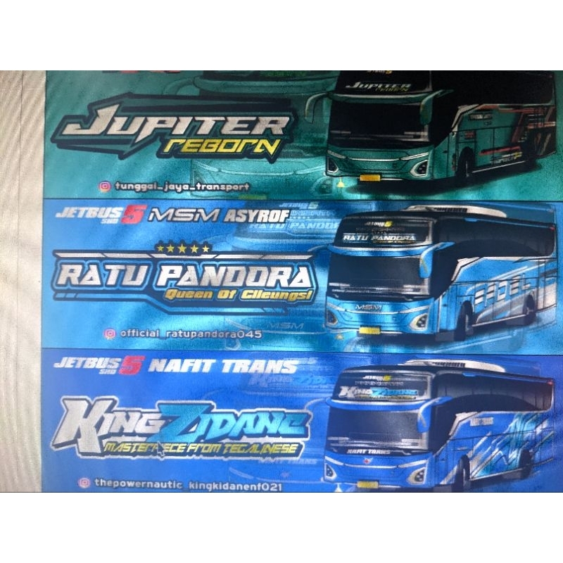 Jual (20pcs) stiker bus terbaru, stiker bus hologram, stiker bus n@bila ...