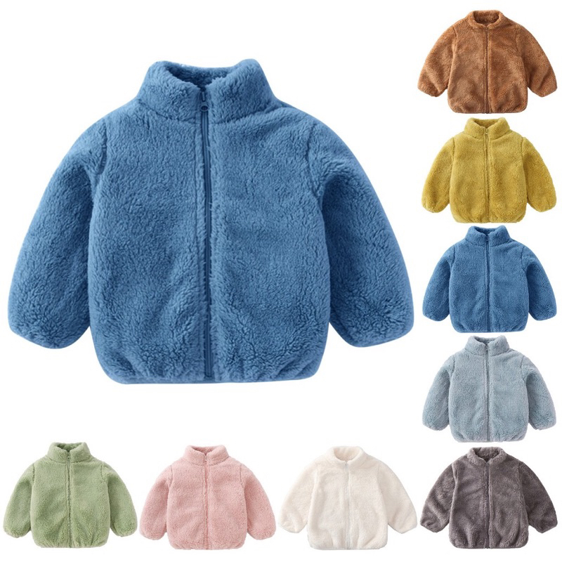 Jual Jacket Winter Anak Bulu Sherpa Kids Unisex Fur Warm Musim Dingin ...