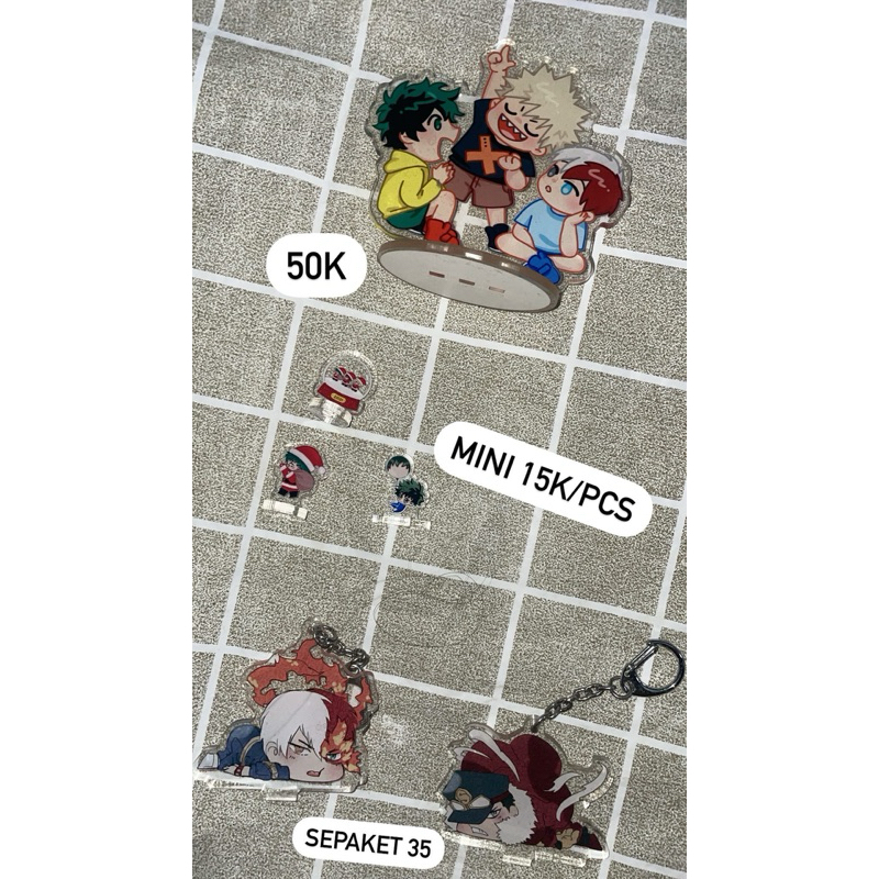 Jual standee acrylic mini bakugou katsuki izuku midoriya deku shoto ...