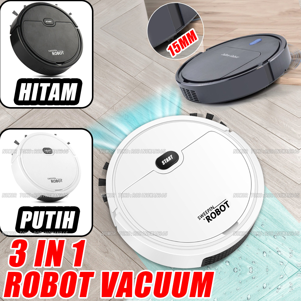 Jual ROBOT PENYAPU PINTAR 3 IN 1 SAPU PENYEDOT DEBU PEL PEMBERSIH DEBU ...