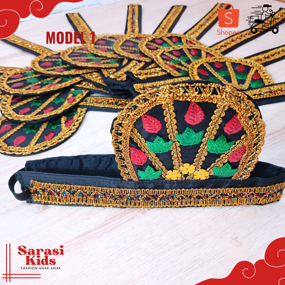 Jual Topi adat aceh topi tari saman anak dan dewasa topi tari bungong ...