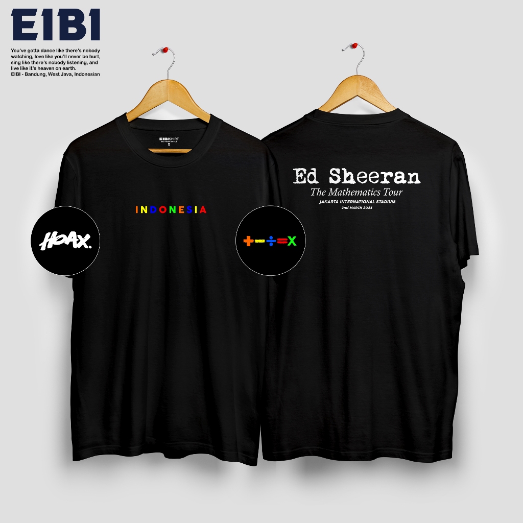 Jual Eibi T-Shirt Kaos Band Ed Sheeran The Mathematics Tour + - : = x ...