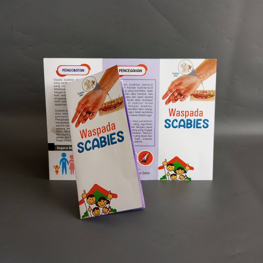 Jual Leaflet Waspada Scabies/ Leaflet Informasi Scabies/ Brosur ...