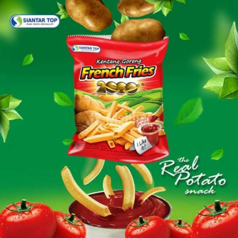 Jual Siantar Top Kentang Goreng French Fries 2000 24gram | Shopee Indonesia