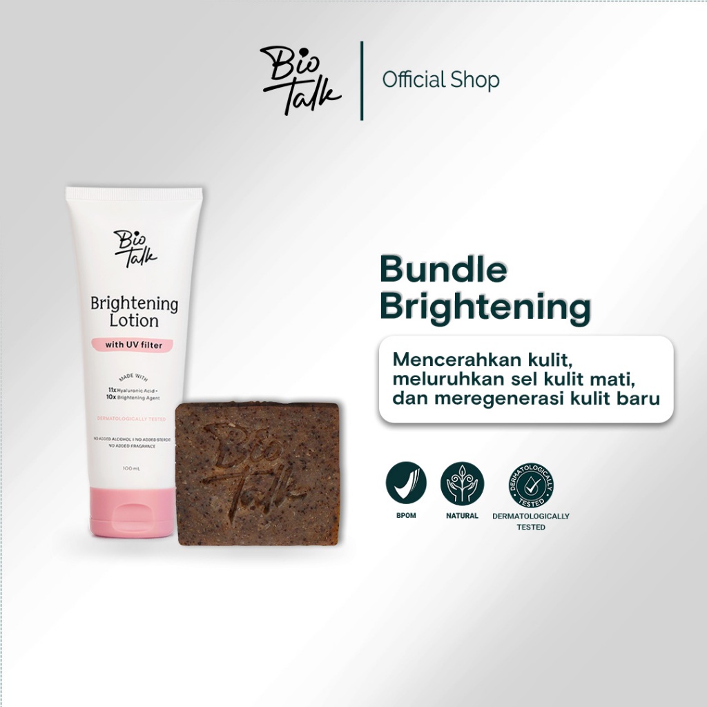 Jual Biotalk Bundle Mencerahkan Kulit | Brightening Soap Lotion Bundle ...