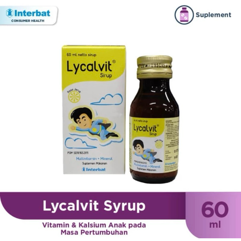 Jual Lycalvit sirup 60 ml ( multivitamin lengkap anak ) | Shopee Indonesia