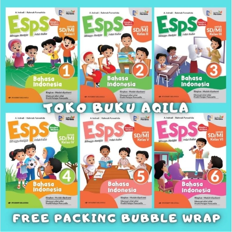 Jual Buku Esps Bahasa Indonesia Kelas 1 2 3 4 5 6 SD/MI Erlangga Kurikulum Merdeka Original ...