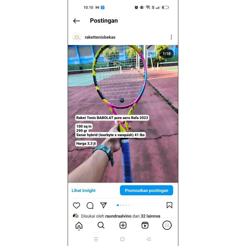 Jual raket tenis babolat pure aero rafa 2023 | Shopee Indonesia