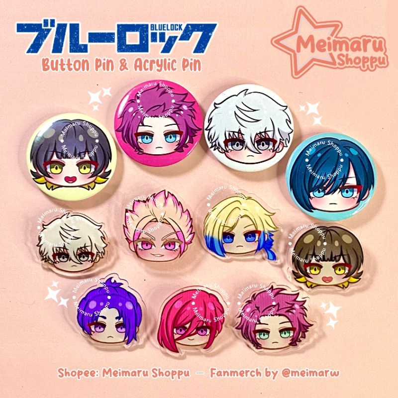 Jual [Meimaru Shoppu] [BUY 3 GET 1] Button Pin & Acrylic Pin BlueLock ...