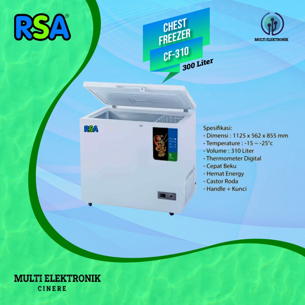 Jual RSA Chest Freezer CF310 / CF 310 / CF-310 Freezer Box | Shopee ...