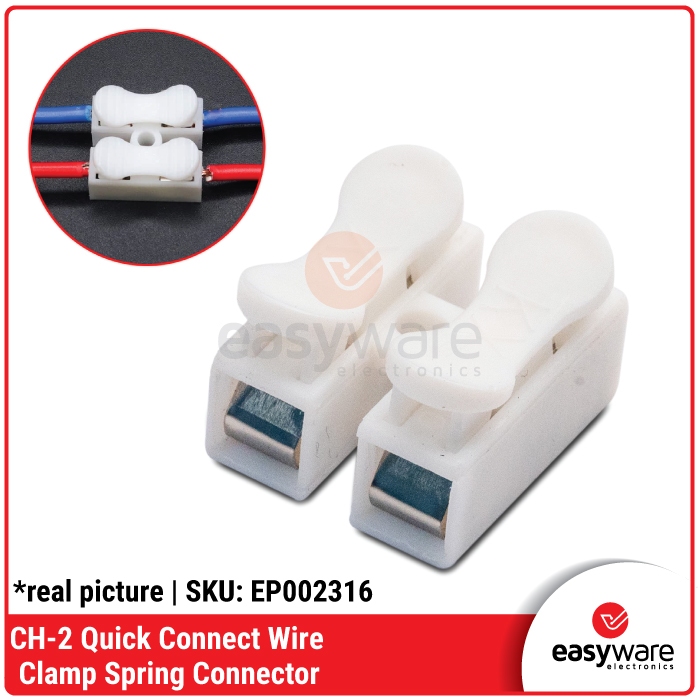 Jual CH-2 CH2 Quick Connect Wire Connector Spiring Terminal Clamp 2 ...