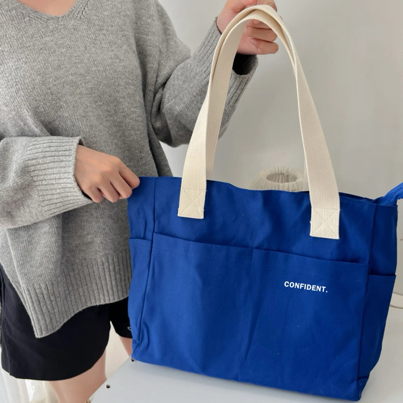 Jual TAS CUSTOM TOTE BAG KANVAS RESLETING SHOULDER BAG PREMIUM + FURING ...