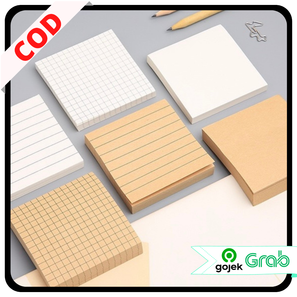 Jual KAISSO - STICKY NOTES MEMOPAD VINTAGE BROWN WHITE KERTAS MEMO ...